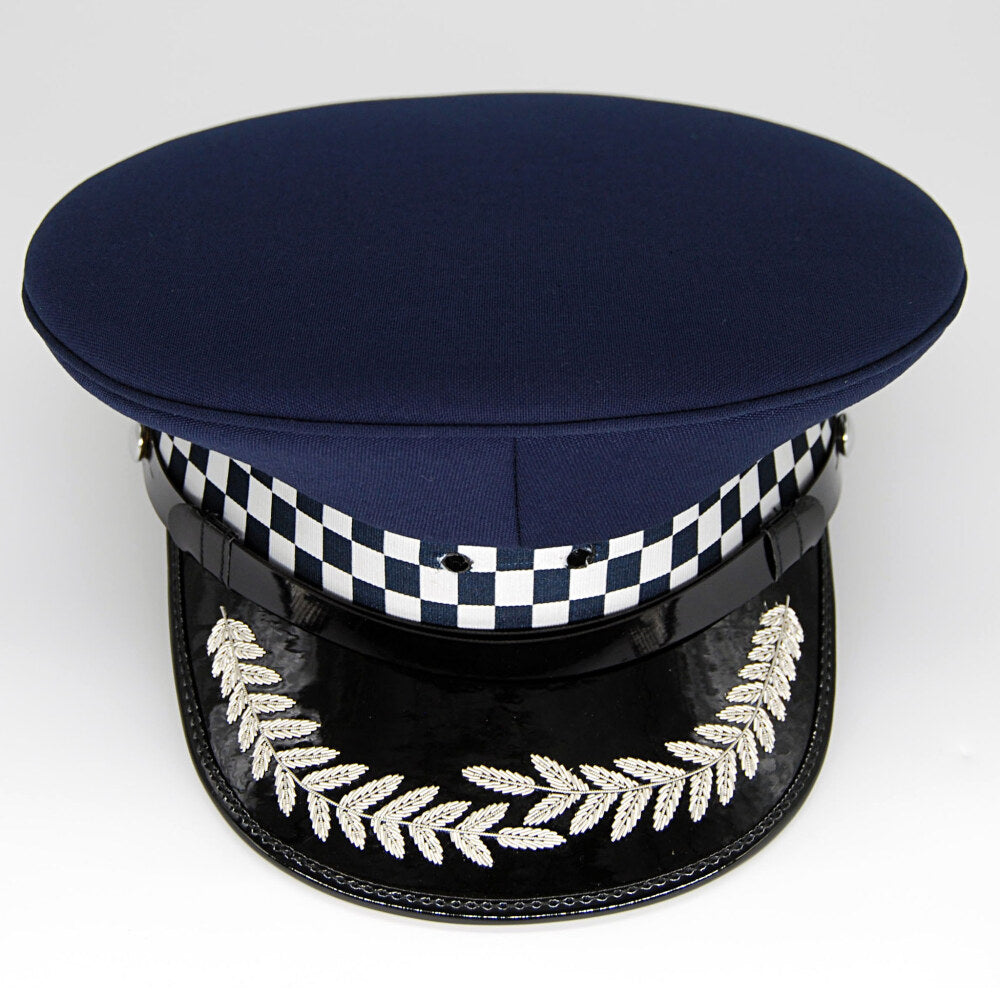 Uniform Cap – Custom made - Navy White 3 Row Dicing with Single Row ...