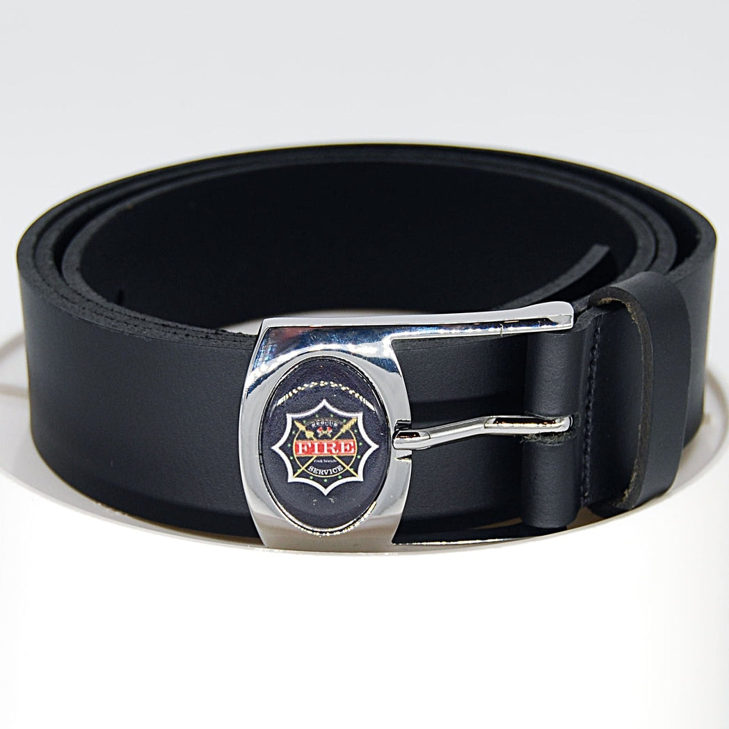 NZ-Made Full-Grain Leather Belt | Chrome or Gold Logo Buckle – Colin ...